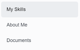 How to complete the "My Skills" section in my profile?