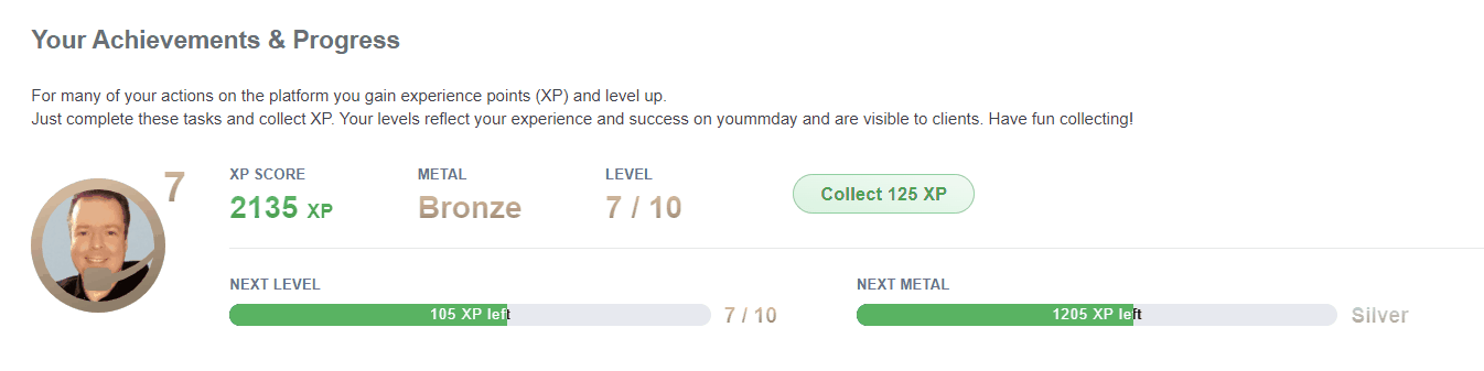What are the XP points and what do they say?